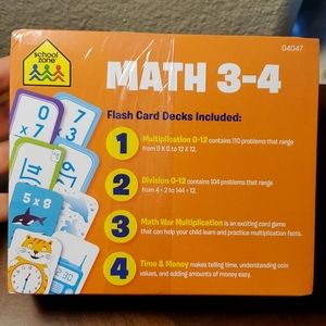 School Zone | Other | Math Flashcards Grade 345 4 Pack | Poshmark